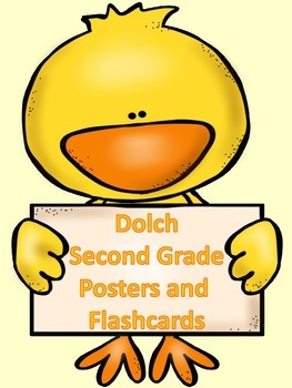 Spring Chick Dolch Second Grade Sight Word Posters and Flashcards ...
