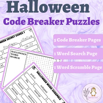 Halloween Code Breaker Puzzle Activities for Early Elementary Students ...