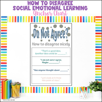 How to Disagree Social Emotional Learning SEL Anchor Chart Poster ...
