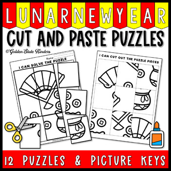 Chinese New Year Cut and Paste Worksheets Fine Motor Puzzles | TeachShare