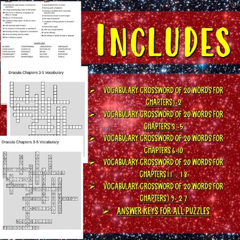 Dracula : Vocabulary Crossword Puzzles | TeachShare