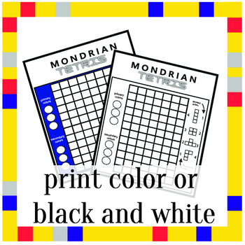 Elementary art lesson, Mondrian Bundle; Color theory activity ...