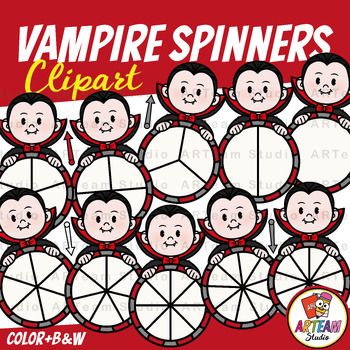 Vampire Spinners Clipart | Halloween Math [ARTeam Studio] | TeachShare
