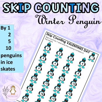 Editable Winter Skip Counting by 1, 2, 5, and 10 Worksheets Penguins ...