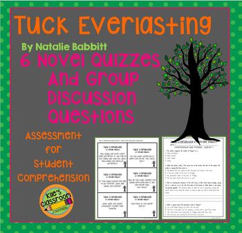 Tuck Everlasting Comprehension Quiz and Group Discussion Cards | TeachShare