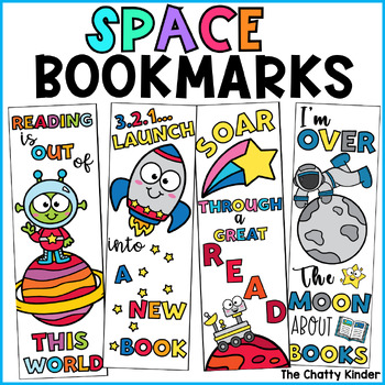 Space Bookmarks - Color Your Own Printable Bookmark Template - Reading ...