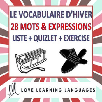 Vocabulaire d'Hiver + Exercices - French winter vocabulary worksheet ...