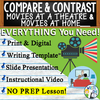 Compare and Contrast Writing Prompt with Graphic Organizer Theatre ...