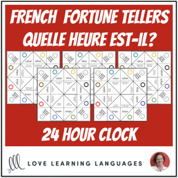 L'heure - French Telling Time - 24 Hour Clock Fortune Tellers - Cootie ...