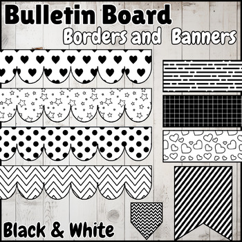 printable bulletin board borders and banners black and white Classroom ...