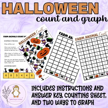 Halloween Math I Spy Worksheets Count and Graph for Early Education ...