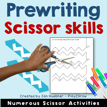 Fine Motor PREWRITING SCISSORS SKILLS ACTIVITIES Toddler Preschool ...