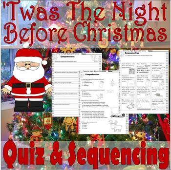 ‘Twas the Night before Christmas Reading Quiz Tests & Story Scene ...