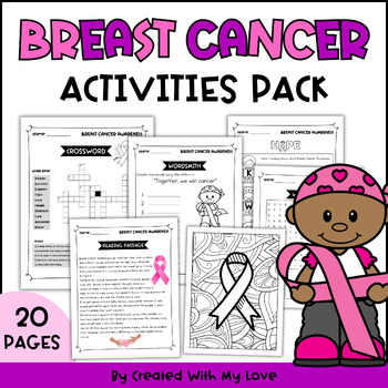 Breast Cancer Awareness Activities Pack | Reading Wordsearch Ribbon ...