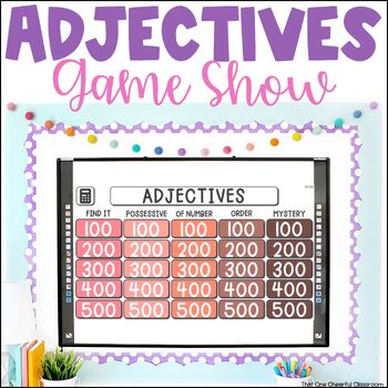 Adjectives Review Game Show for 3rd, 4th and 5th Grade Grammar Practice ...