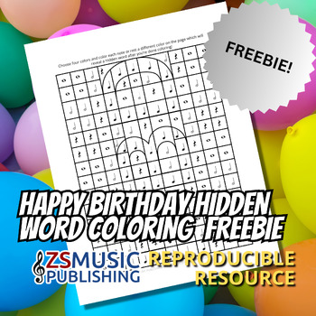 Happy Birthday! Hidden Word Activity Page FREEBIE | TeachShare