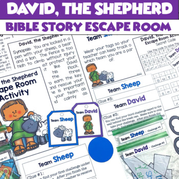 David the Shepherd Bible Lesson Escape Room Activity for Church ...