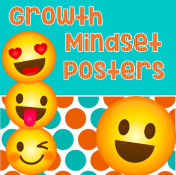 Growth Mindset Posters - Emoji Theme Classroom Decor - SEL for Back to ...