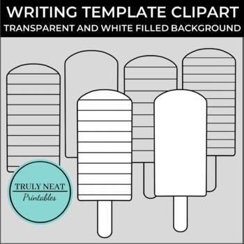 Popsicle Shaped Writing Craft Template, Summer Clipart for Primary ...