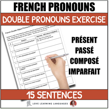 French Double Object Pronouns Worksheet - Pronoms Français | TeachShare