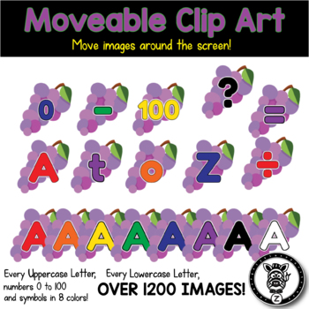 Thematic Moveable Clip Art Letters & Numbers - Grapes | TeachShare