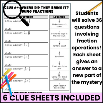 Fraction Operations Project | Digital and Printable Fractions Mystery ...