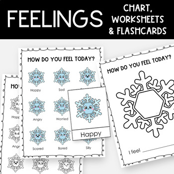 Snowflake Feelings and Emotions Activities SEL Chart: How Do you Feel ...