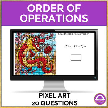 Chinese New Year 2024 Math Order of Operations Pixel Art Activity ...