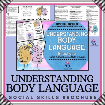 BODY LANGUAGE BROCHURE I Social Skills, SEL & Executive Functioning ...