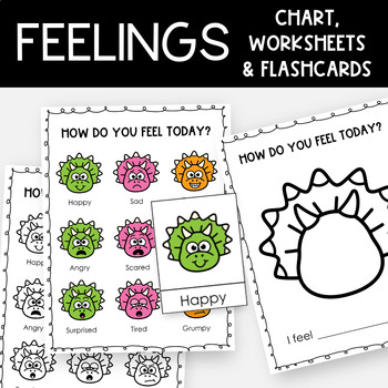 Dinosaur Feelings and Emotions Activities SEL Chart: How Do you Feel ...