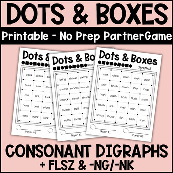 Consonant Digraph Review Game - Practice Decoding With Dots and Boxes ...
