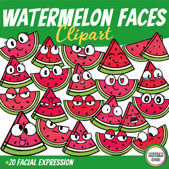 Watermelon Faces Clipart | Facial Expressions - ARTeam Studio Clipart ...