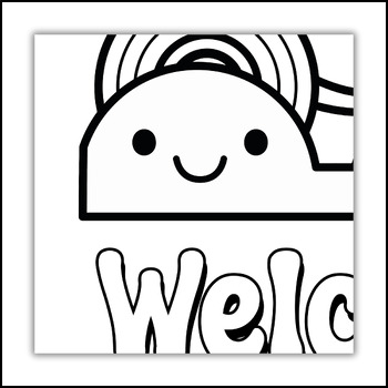 Welcome Back To school Coloring Collaborative Poster | Bulletin Board ...