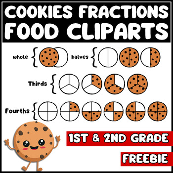 ️ Free 1st 2nd grade Fractions Clip Art - Cookie Fractions Clipart MATH ...