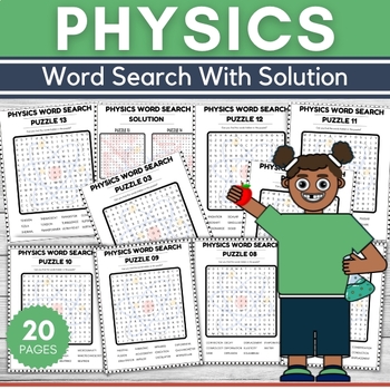 Physics Science | Scientist Word Search Puzzles Activity Brain Games ...