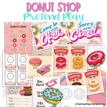 Donut Shop Dramatic Play Center Bakery Pretend Play Printable for ...
