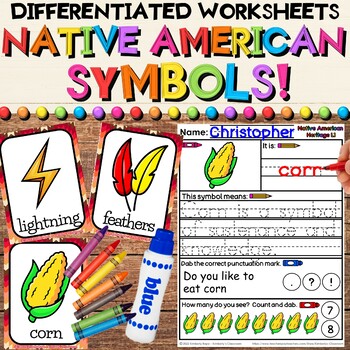 Native American Heritage Symbols Worksheets, Flashcards & Coloring ...