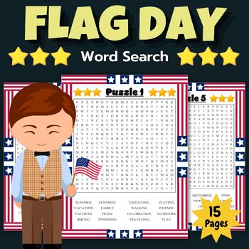Printable Flag Day Word Search With Solutions- Fun End of the year ...