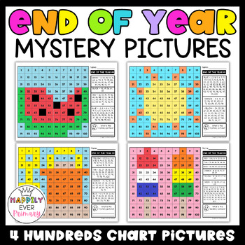 End of the Year Color By Number 100 Chart Mystery Pictures | TeachShare