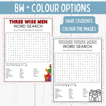 Christian Christmas Advent Word Search Puzzle – Holiday Bible Activity ...