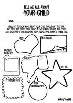 Back to School | Tell Me About Your Child [Parent-Teacher] | TeachShare