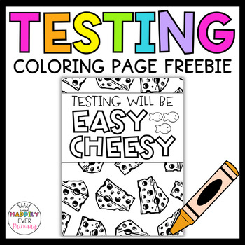 State Testing Encouragement Coloring Page Freebie | Positive ...