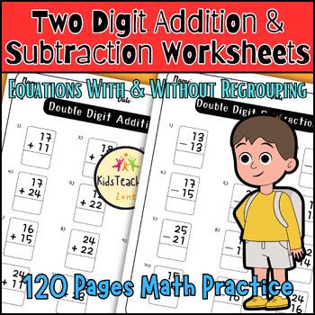 Two Digit Addition and Subtraction Math Worksheets With and Without Regrouping | TeachShare