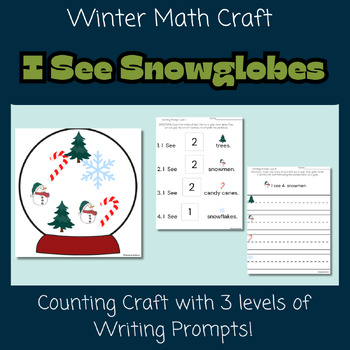 FREE Winter Snow Globe Counting Math Craft for Special Education ...