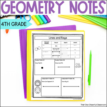 4th Grade Lines, Angles, Quadrilaterals, & Triangles Geometry Guided ...
