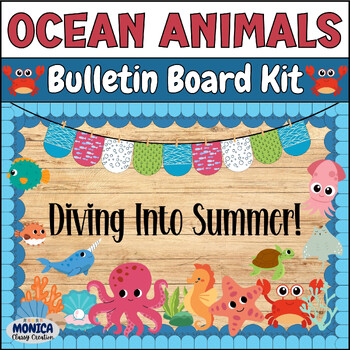 Ocean Animal Bulletin Board Kit Summer Under The Sea Theme Classroom ...