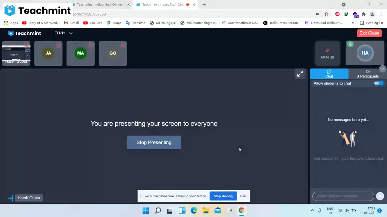 Lecture 2021-08-11 - Ethical Hacking - Class Recording - Teachmint