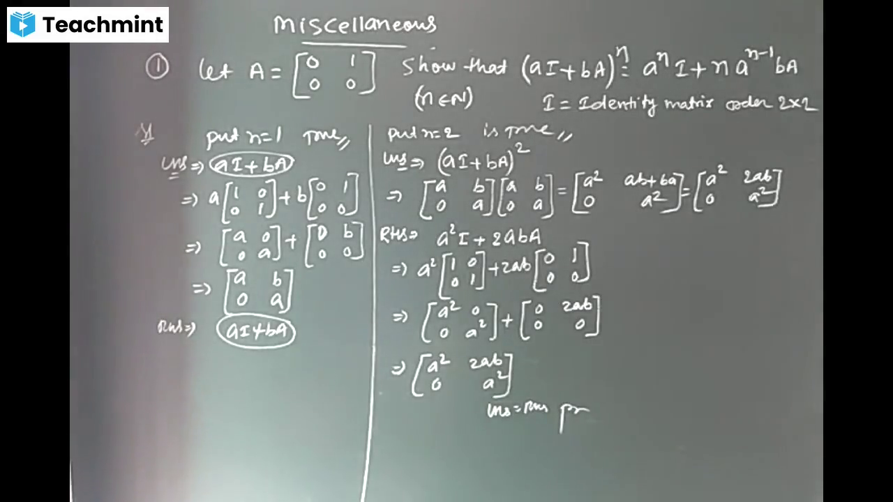 Matrices - Maths - Class Recording - Teachmint