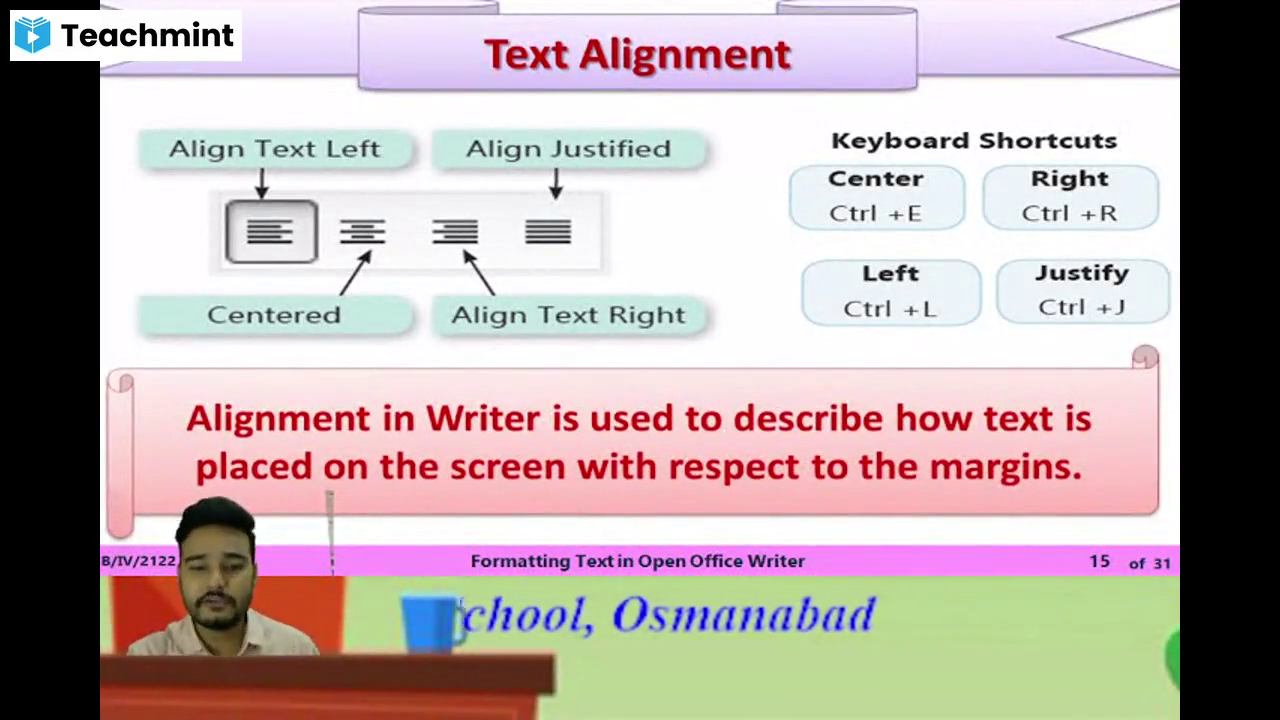 Formatting Text In OO Wri Rev2 - Computer - Class Recording - Teachmint