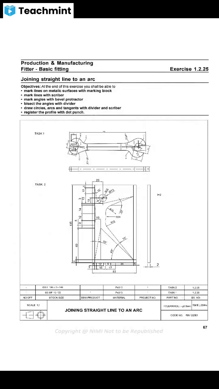 Template Drawing (Practical) - Trade Theory & Practical - Class ...